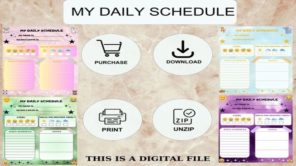 Kids Daily Journal Printable | Journal For Kids | Diary For Children ...