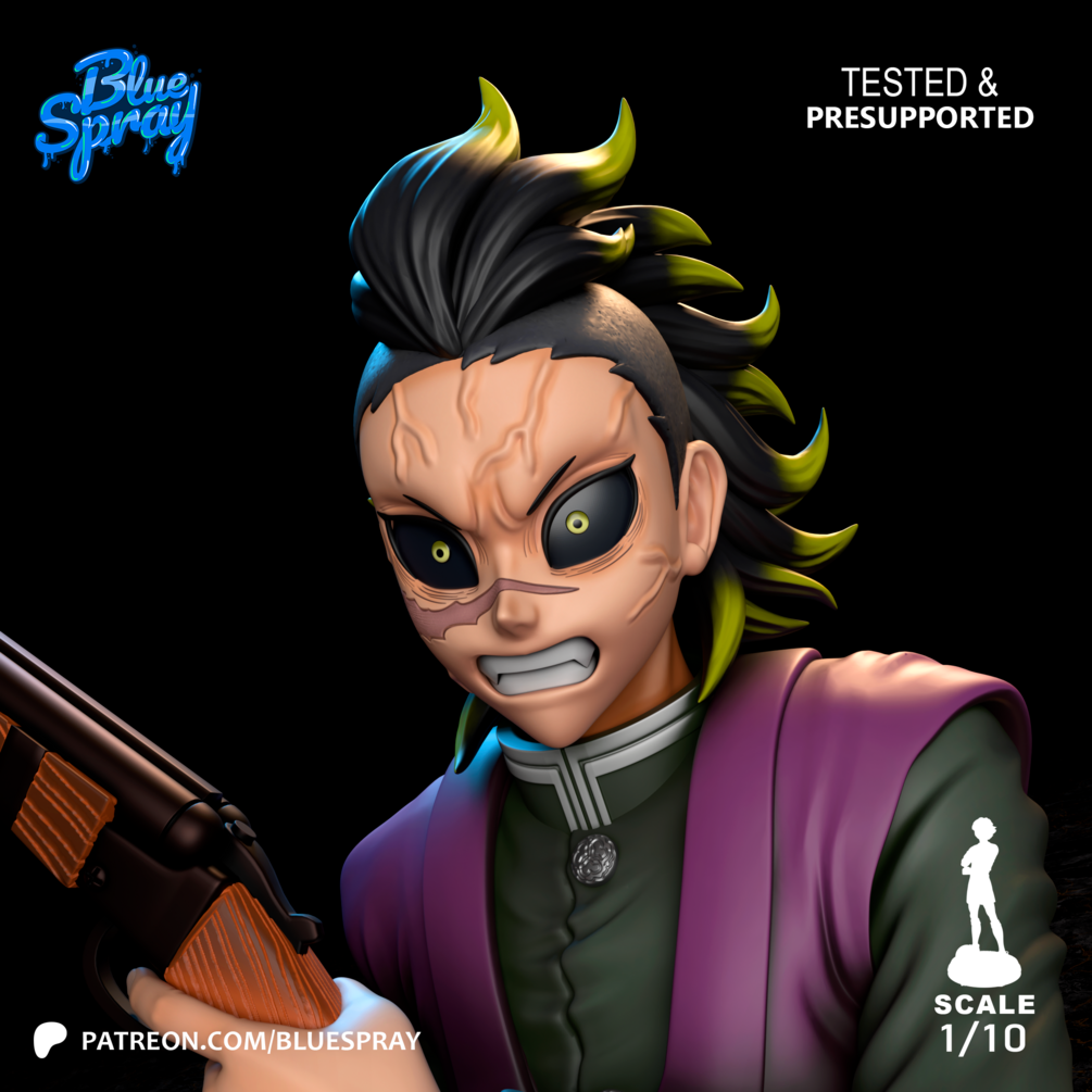 Genya Shinazugawa Sculpture (Demon Slayer) - BlueSpray3D Models