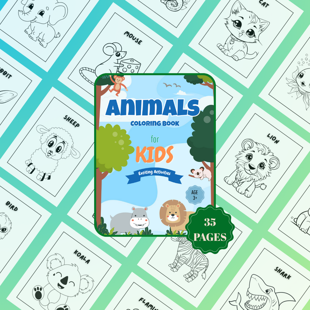 Coloring Book Bundle for Kids | Printable Busy Book | Editable in Canva