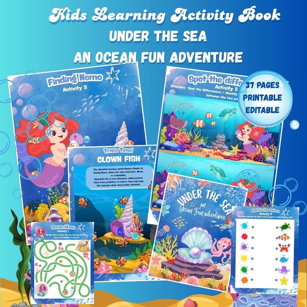 Under the Sea Theme Busy Books _ Learning Activities
