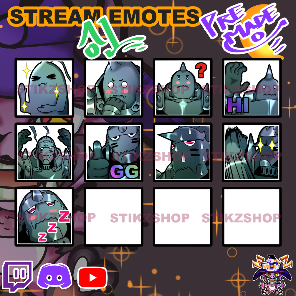 9 set of emotes | Alphone San From FMA
