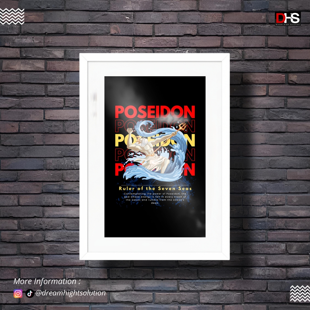 POSEIDON Design Art For Printing and Decoration