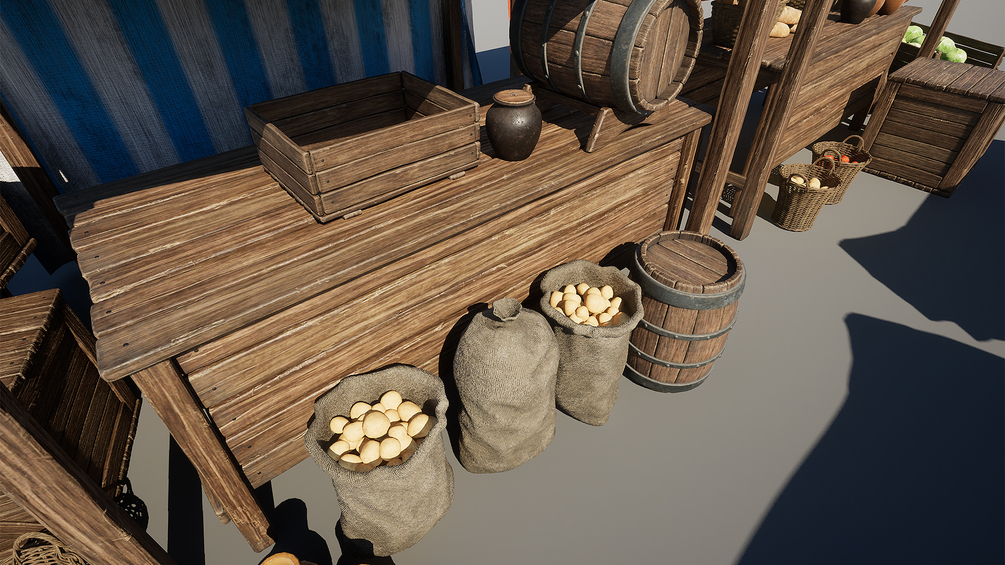 Medieval Market Props Unreal Pack
