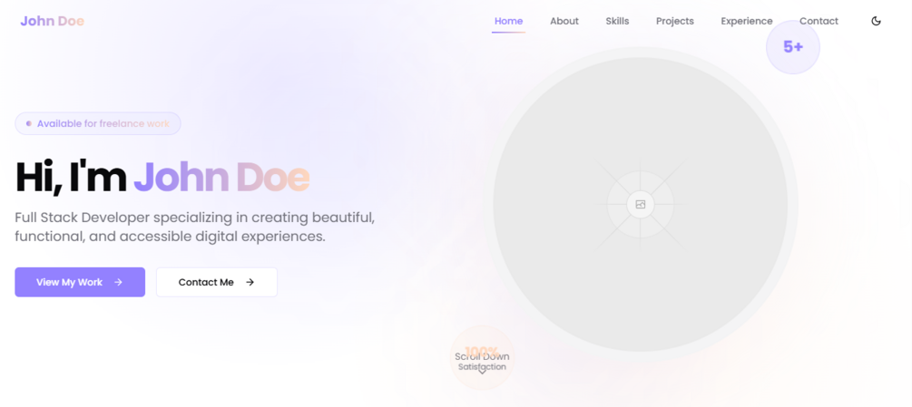 Modern Developer Portfolio – Next.js +Type + Tailwind