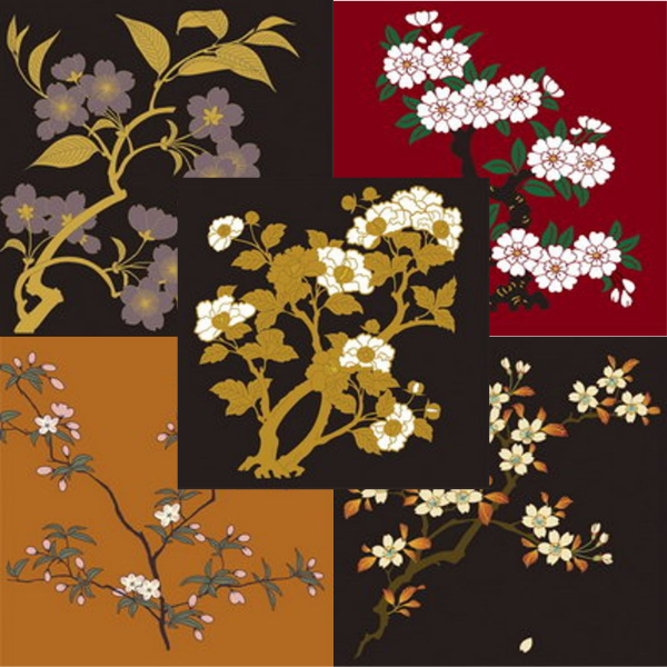 Traditional Japanese Pattern Art Digital Print Package #1