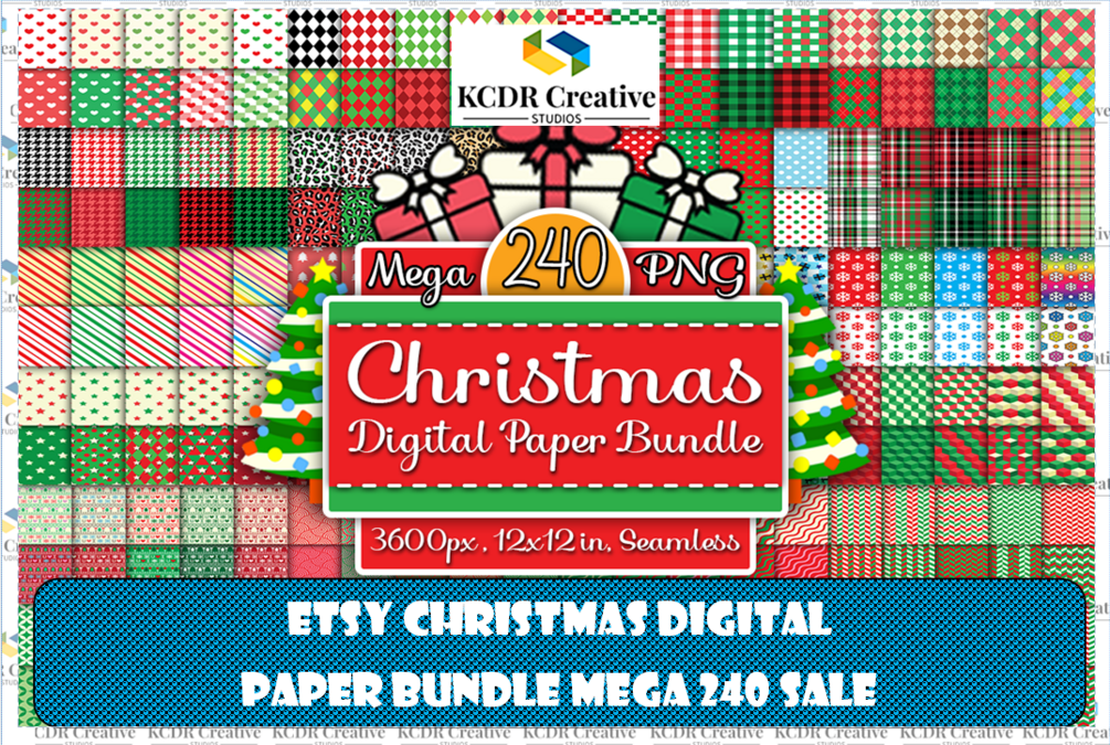 Christmas Festive Pattern Paper Pack, Shabby Christmas, Festive ...