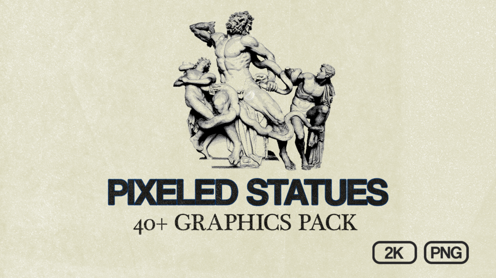 Pixeled Statues - Graphics Png Pack