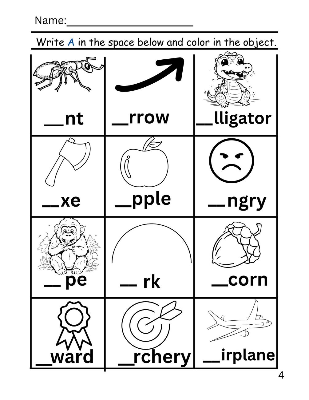 - children worksheet- IT'S ALL ABOUT ALPHABET ( PRINTABLE EDITABLE)