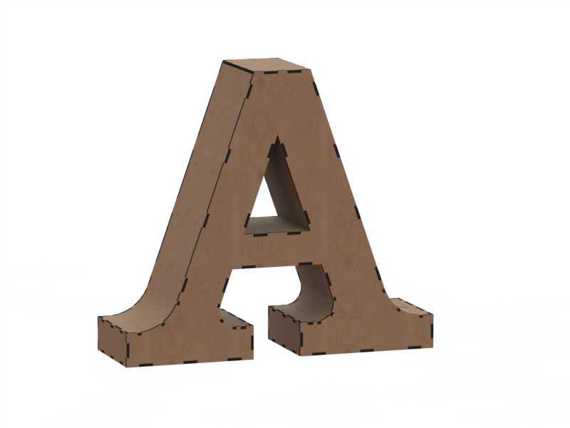 3D ALPHABET boxes letter, A to Z + & 6mm and 3 mm project for laser cut ...
