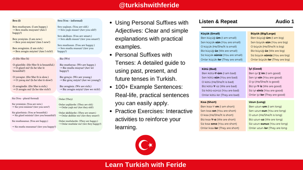Learn Turkish Personal Suffixes Quickly and Easily
