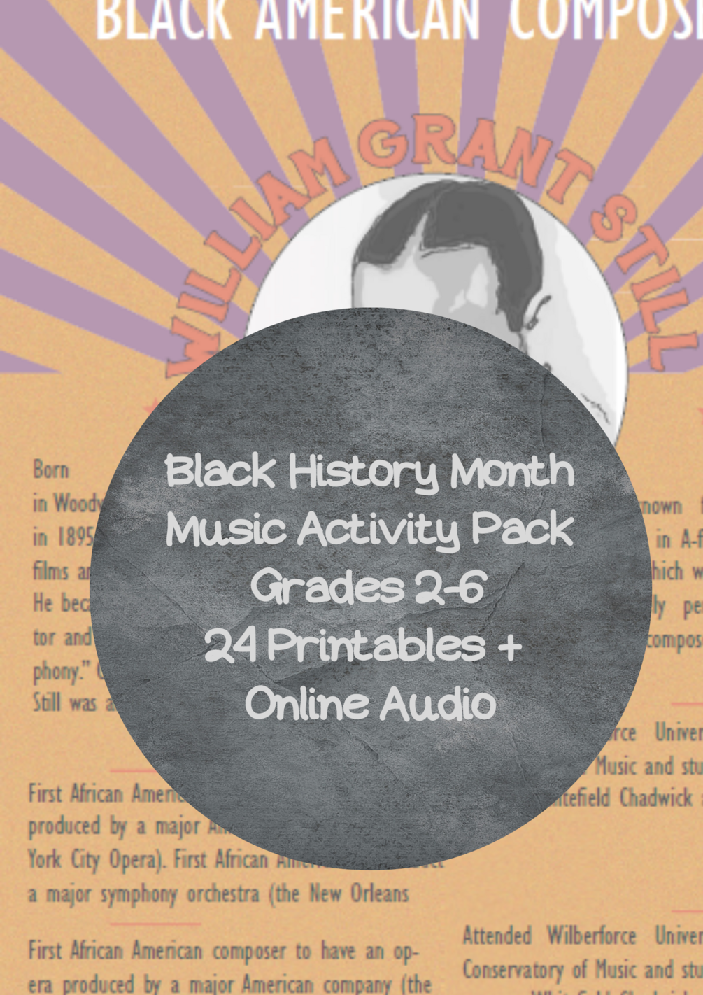 Black History Month Music Activity Pack And Audio Playlist- Grades 2-6 ...