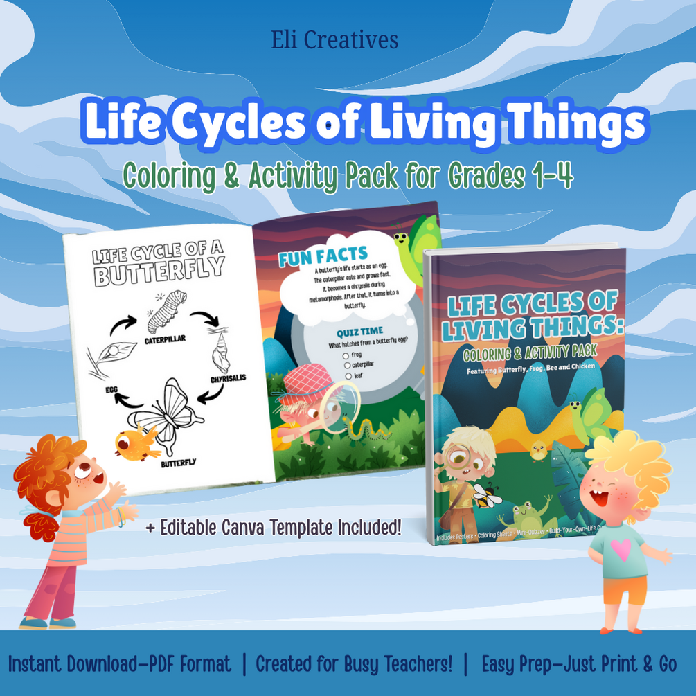 [ELICREATIVES] LIFE CYCLES OF LIVING THINGS: COLORING & ACTIVITY PACK