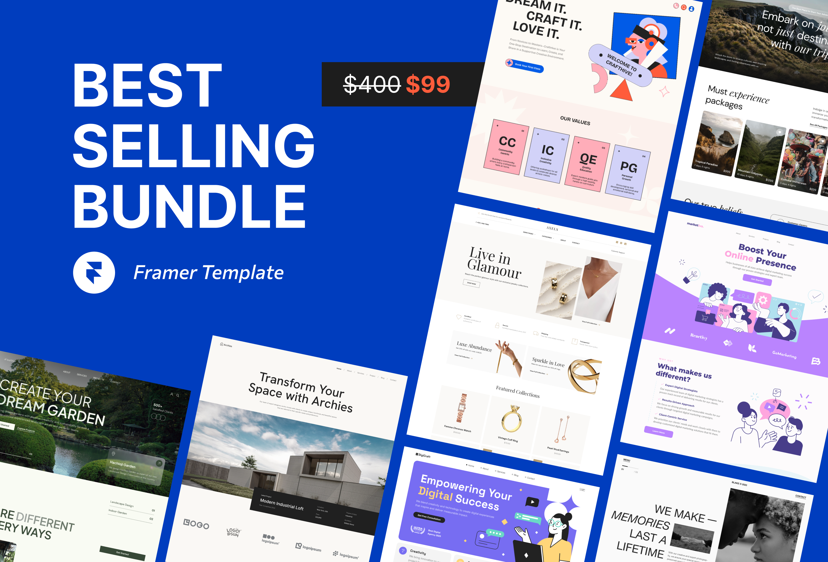 Best Selling Framer Templates Bundle - Peterdraw Studio