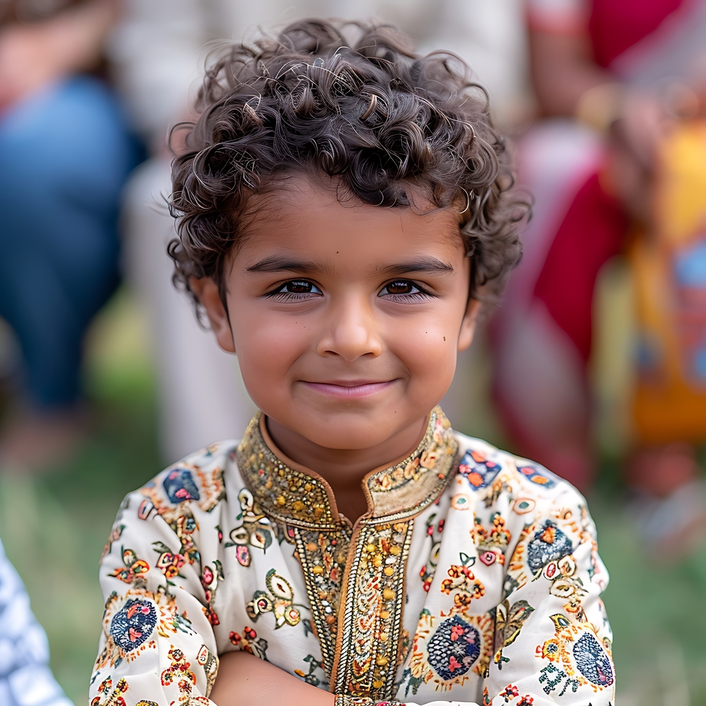 A Glimpse of Culture: Smiling Indian Boy