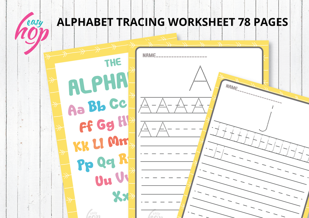 Alphabet Tracing Worksheet 78 pages