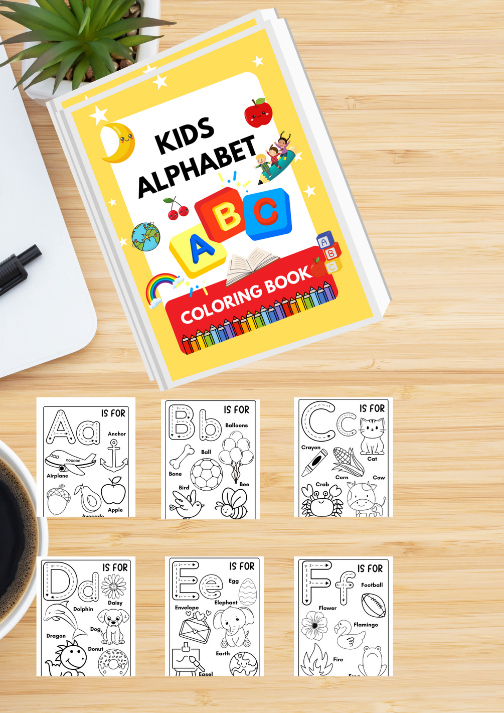 Kids Alphabet Coloring Book
