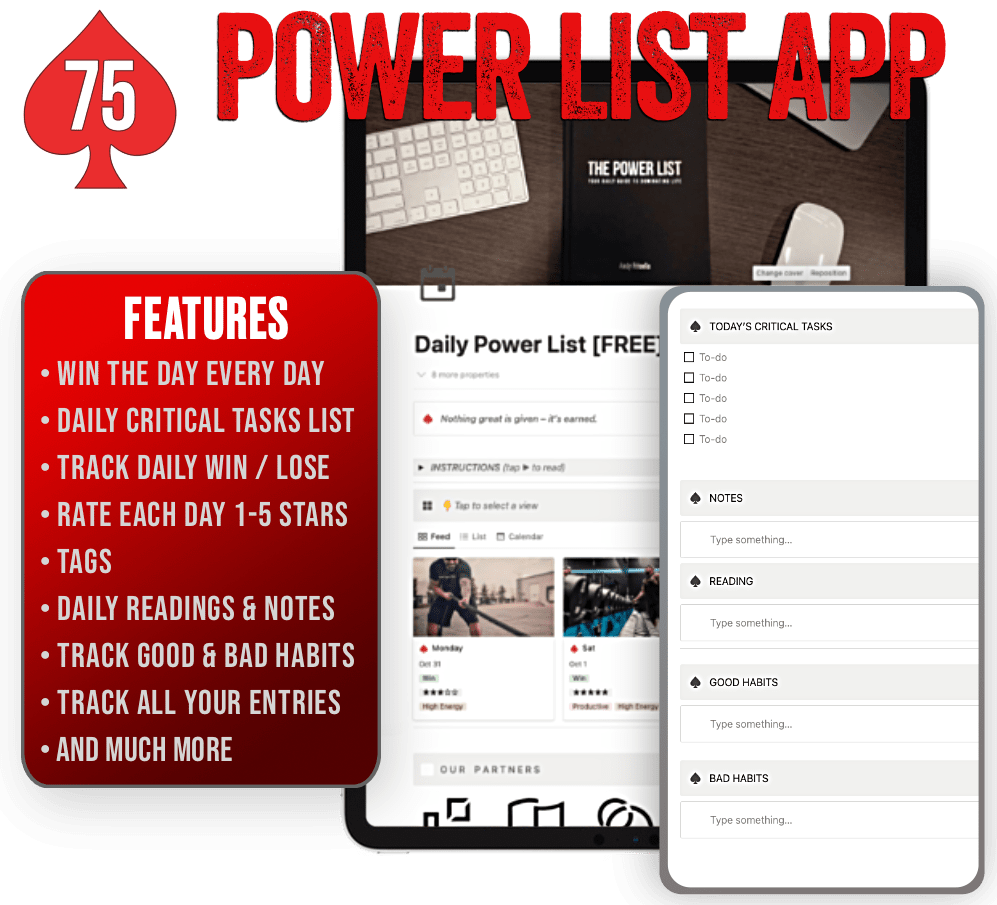 Live Hard Daily Power List Special Edition EVO App [FREE]