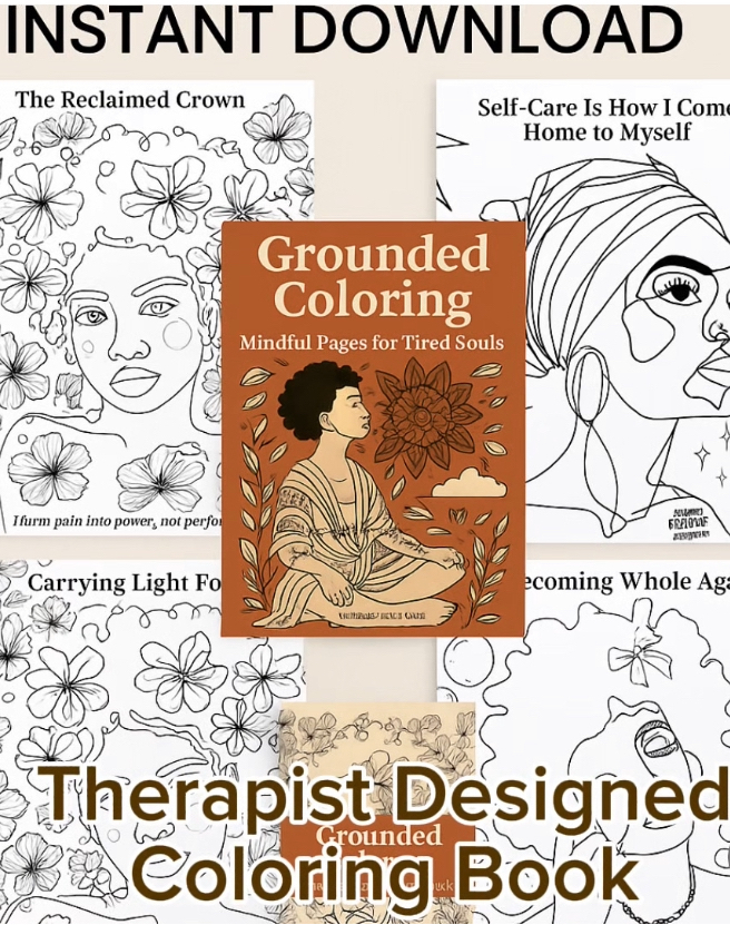 Grounded Coloring Book | Mindful Pages for Tired Souls | Self-Care ...