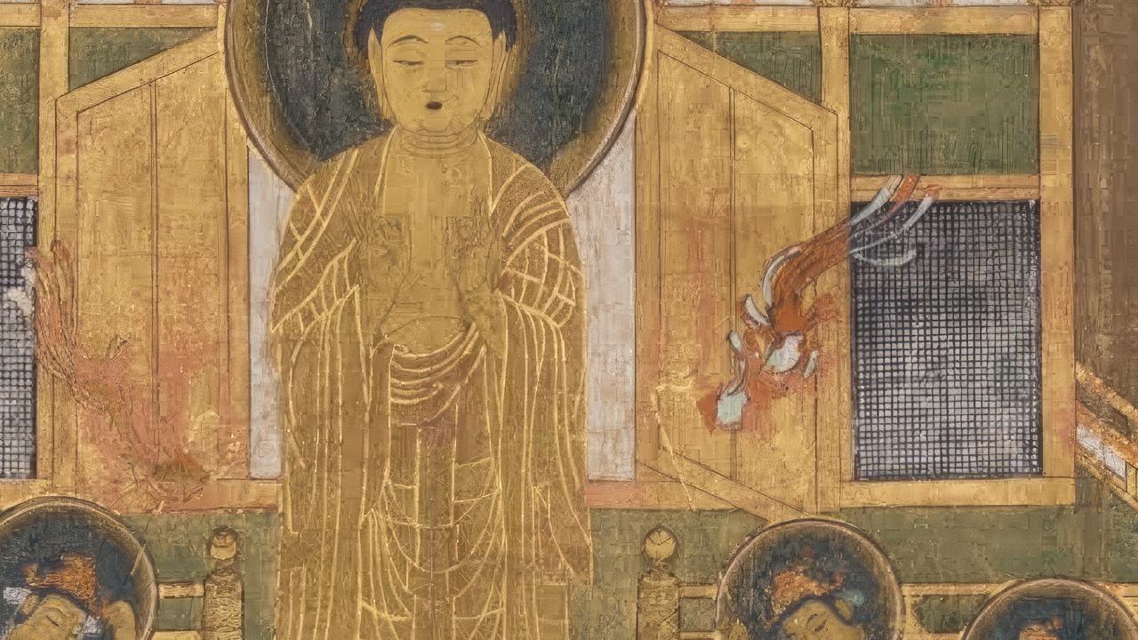 Taima Temple Mandala: Amida Welcomes Chujohime to the Western Paradise ...