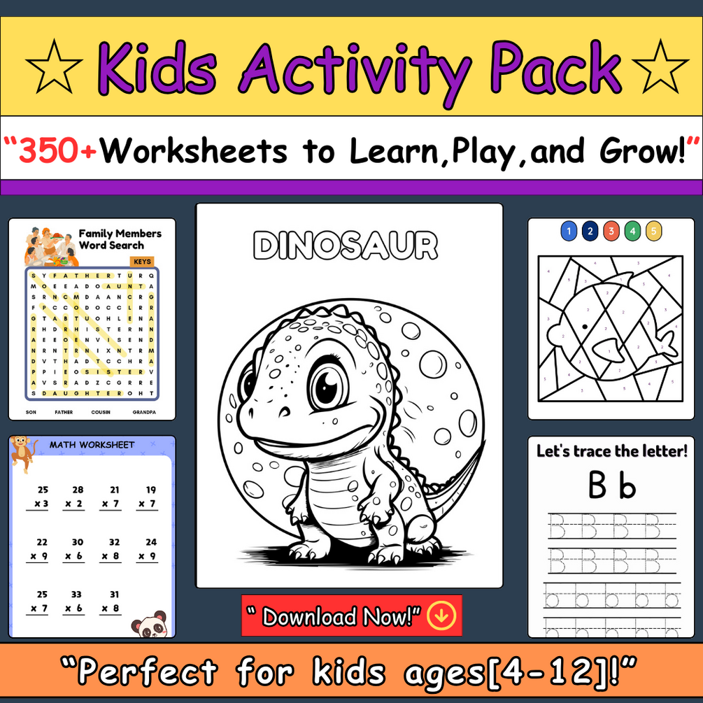 "Kids' Activity Pack: Explore, Trace, and Color!"