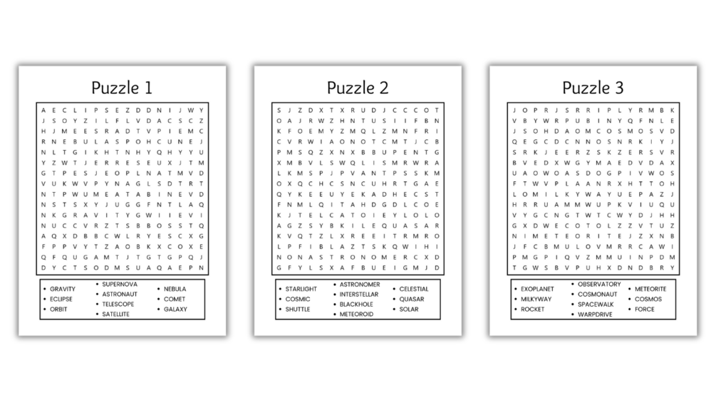 Space Word Search