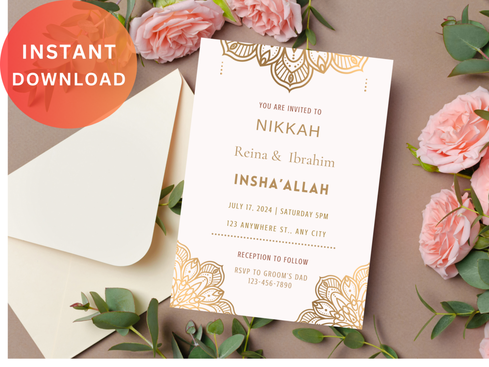 Editable Nikah Invitation Template