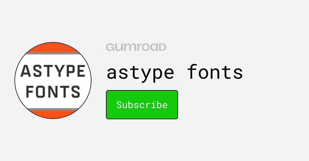 astype fonts