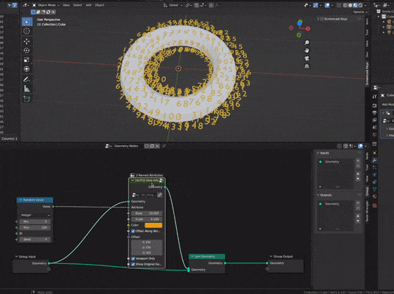 Geometry Nodes Attribute Viewer