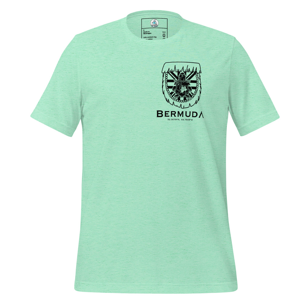 Heather Mint Gombey Mask Shirt