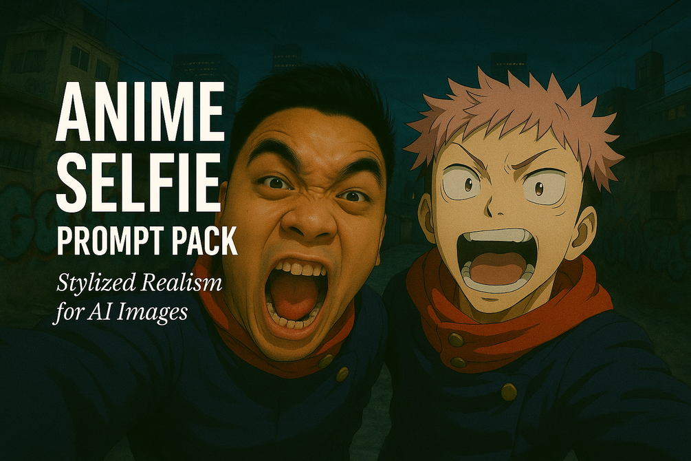 Anime Selfie Prompt Pack - Stylized Realism for AI Images