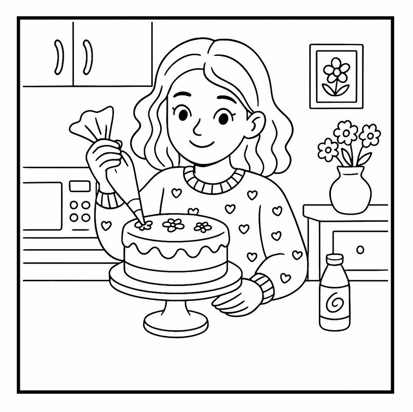 Cozy Girls Moments – 60 Printable Coloring Pages PDF | Aesthetic ...