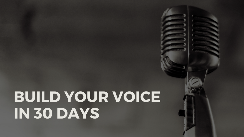 Build Your Voice in 30 Days - Speaking, Confidence, Conversation