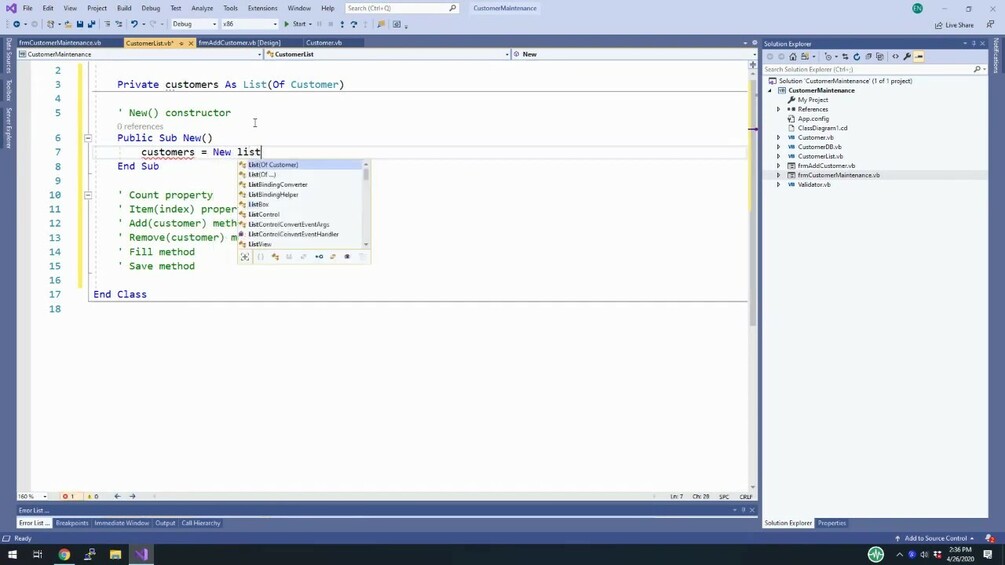 Murach's Visual Basic 2015 Exercise 17-1: Create a Customer Maintenance ...