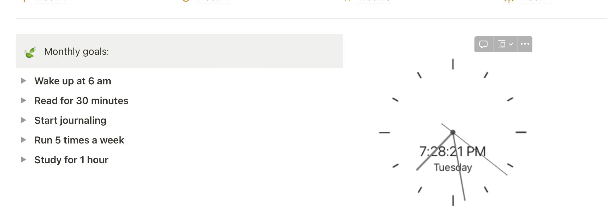 Notion template -January planner