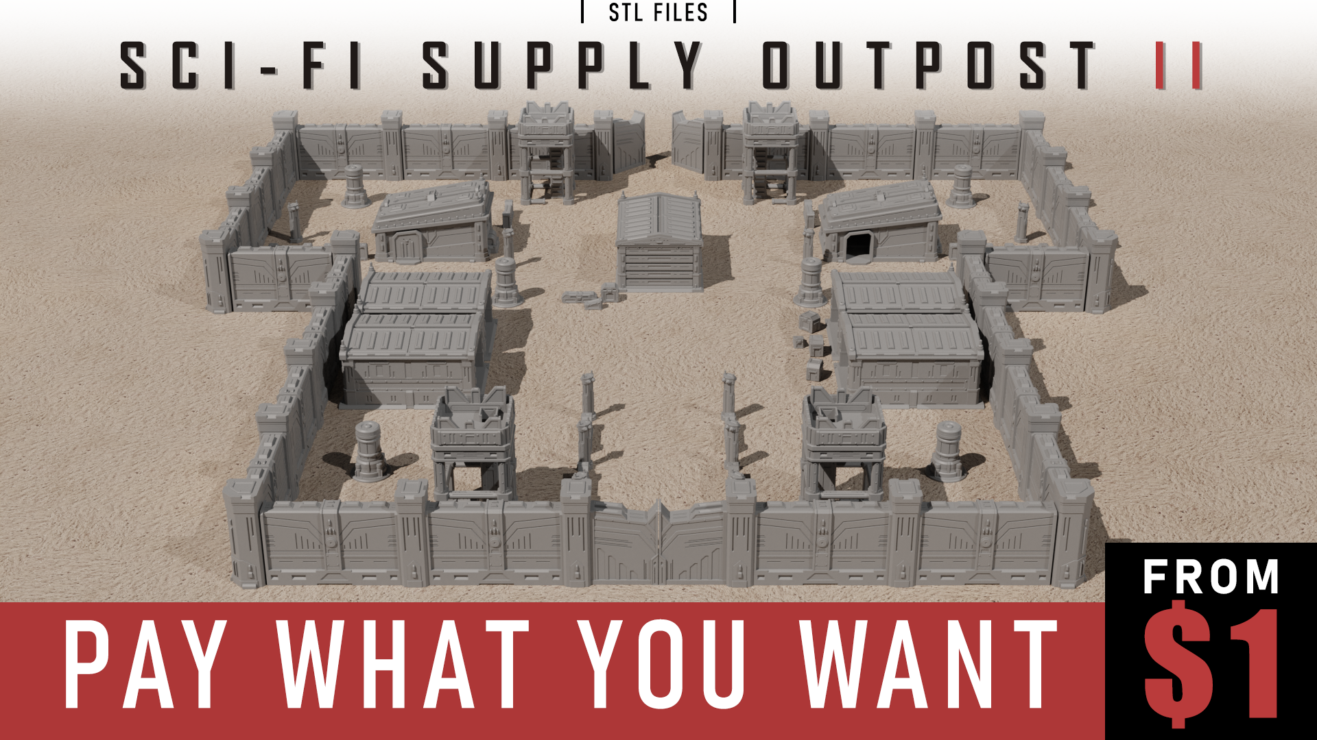 New Kickstarter! Sci-fi Supply Outpost II - 3D Printable STL Files ...