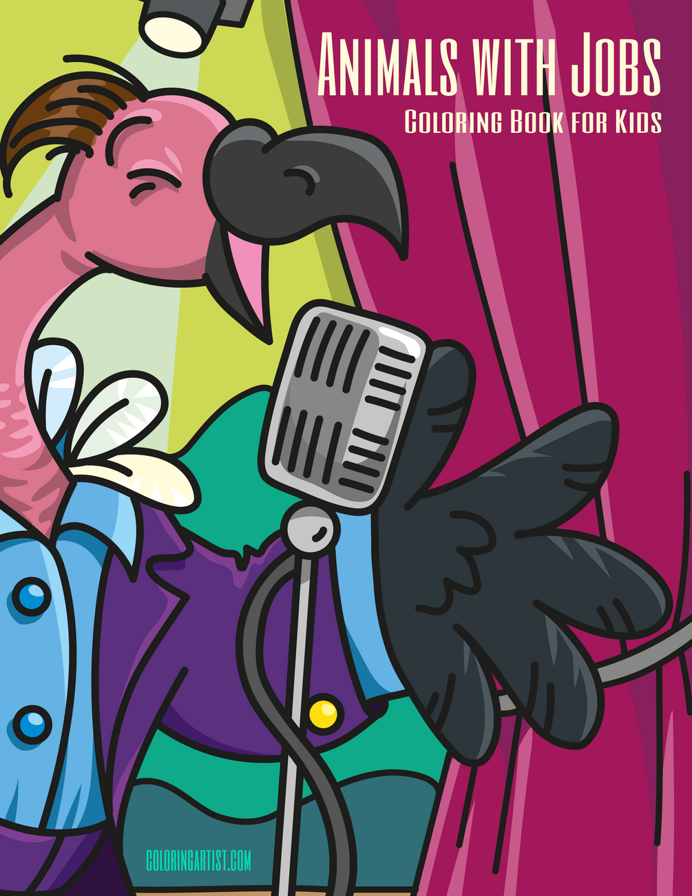 Animals with Jobs Coloring Book for Kids