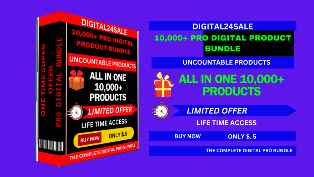 10,000+ Pro Digital Product Bundle