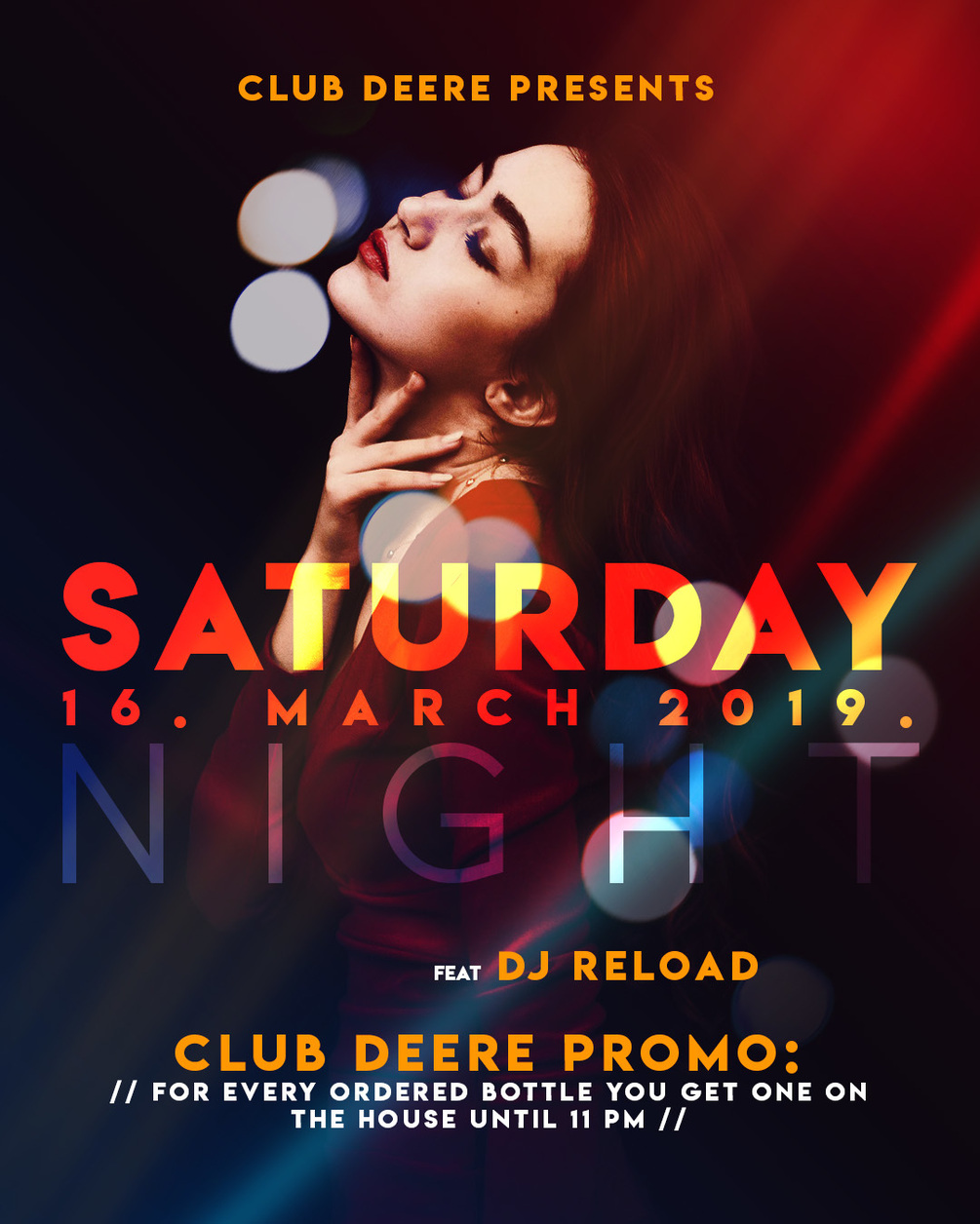 "Saturday Night" club flyer template