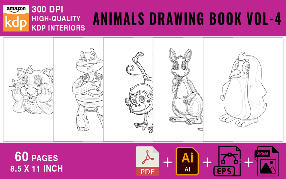 Animals Drawing Book Vol-4