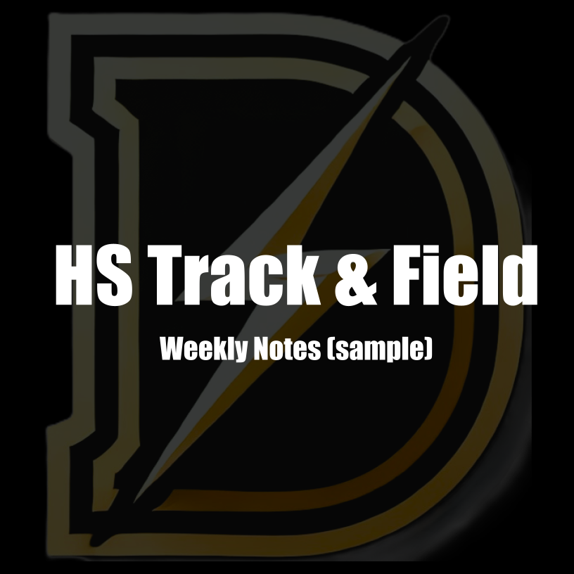 Track & Field Weekly Practice Notes (Template)