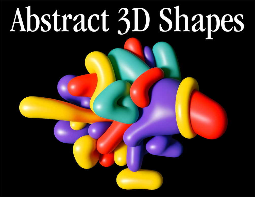 Abstract 3D shapes PNGs PACK (1)
