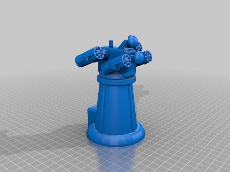 28mm sci-fi wargaming turrets optimized for FDM printers