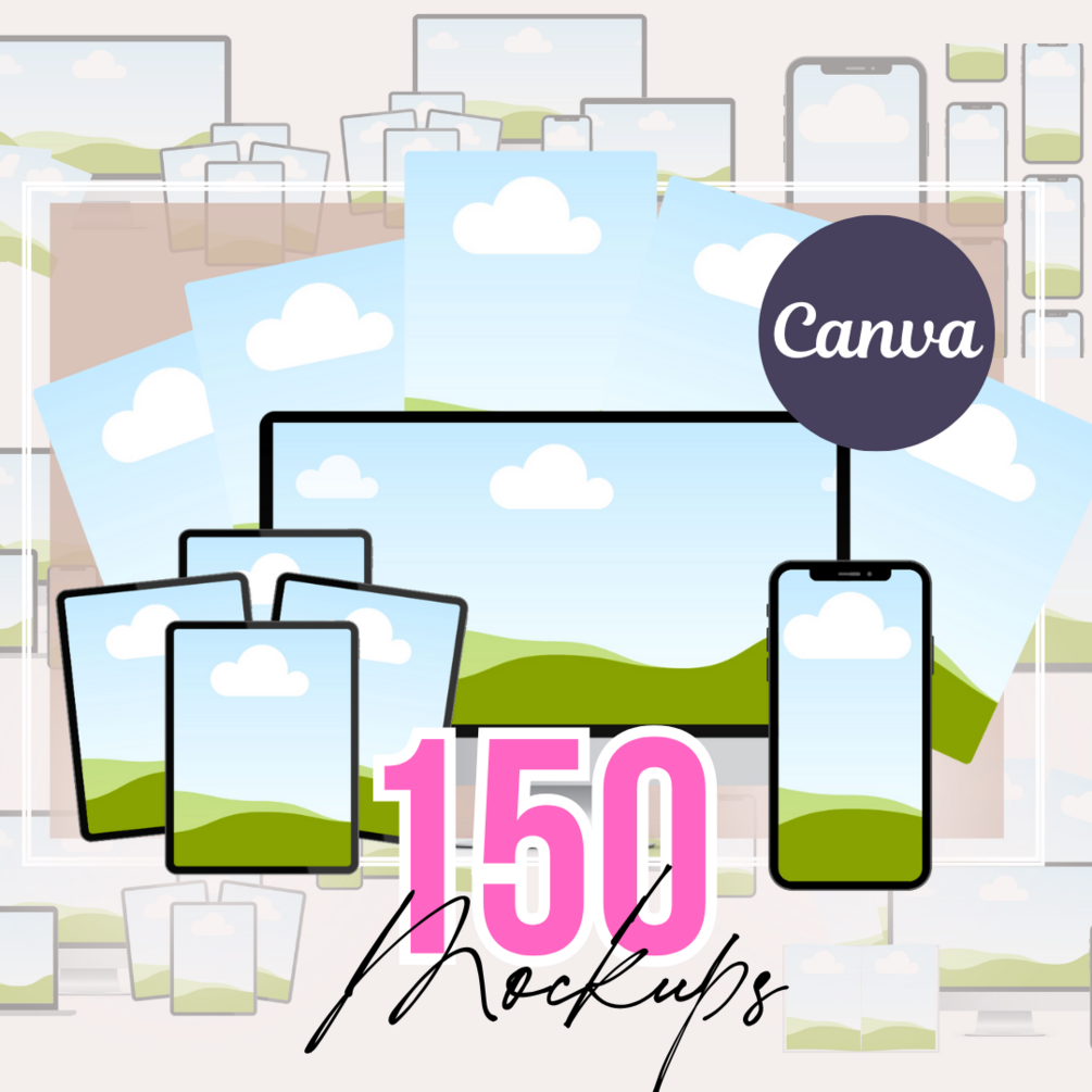 150 Digital Product Mockups