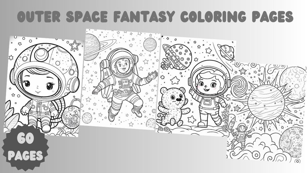 Outer Space Fantasy Coloring Pages