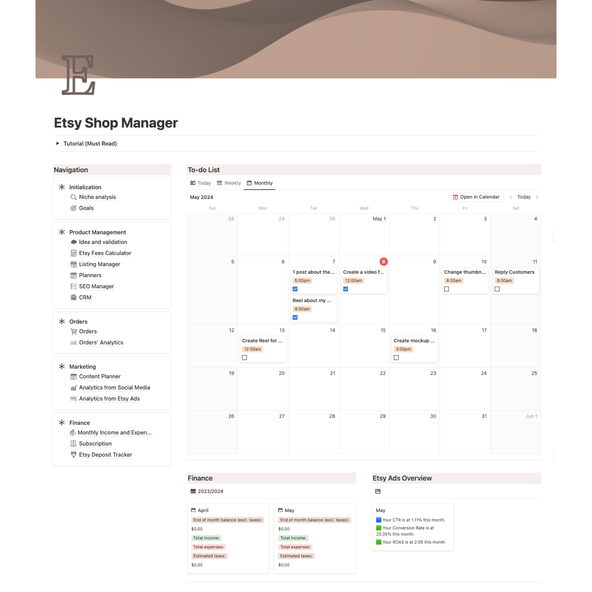 Etsy Shop Manager