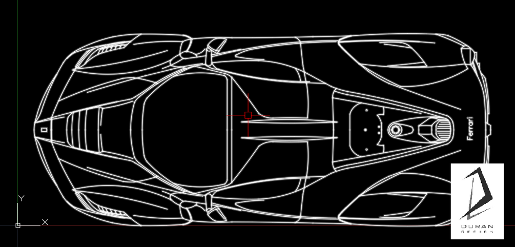 Autocad Block supercar dwg Ferrari Laferrari
