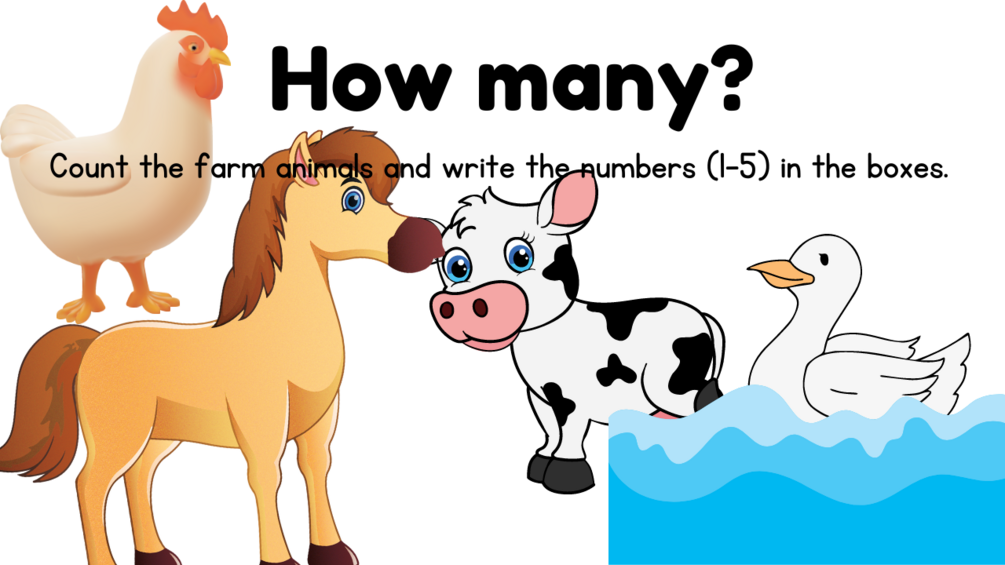 Your paragrwhite colorful illustrative printable math kindergarten farm ...