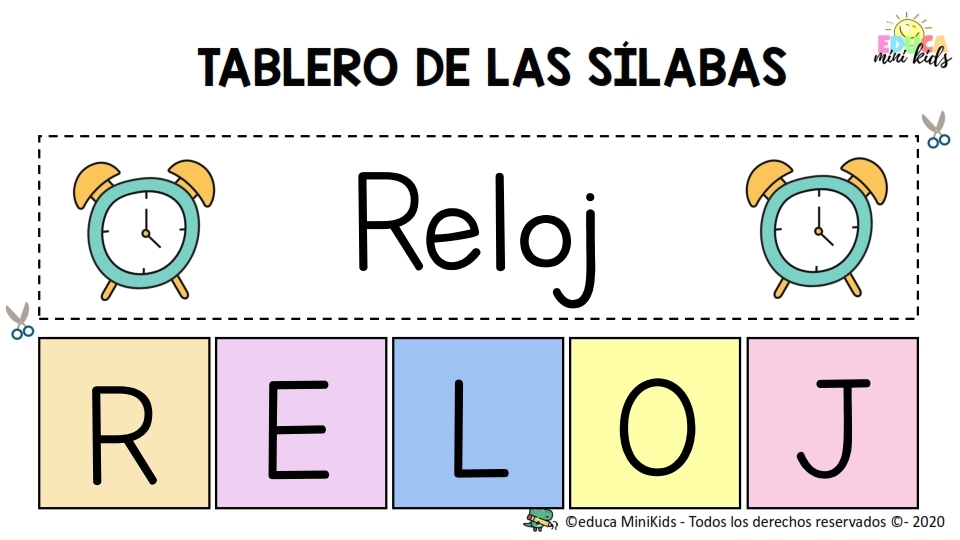 Tablero sílabas