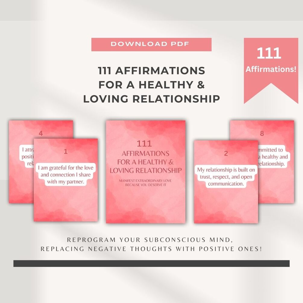 111 Affirmations for A Healthy & Loving Relationship, Love Affirmations ...