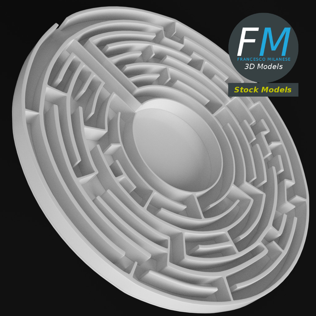 3D MODEL - Circular labyrinth